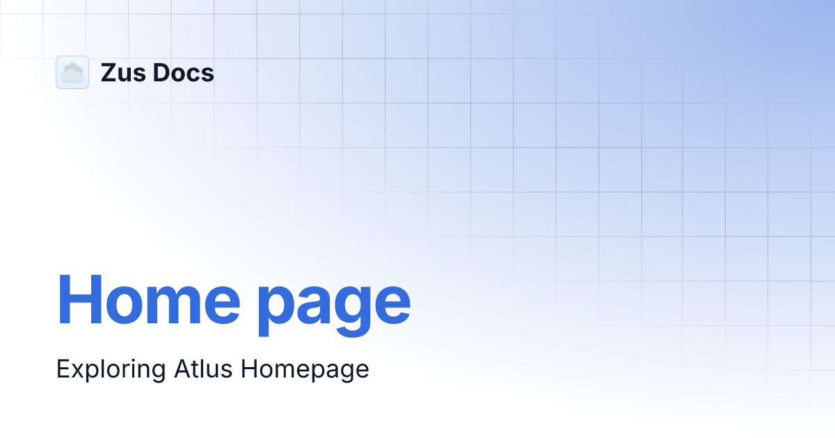 Home page | Zus Docs